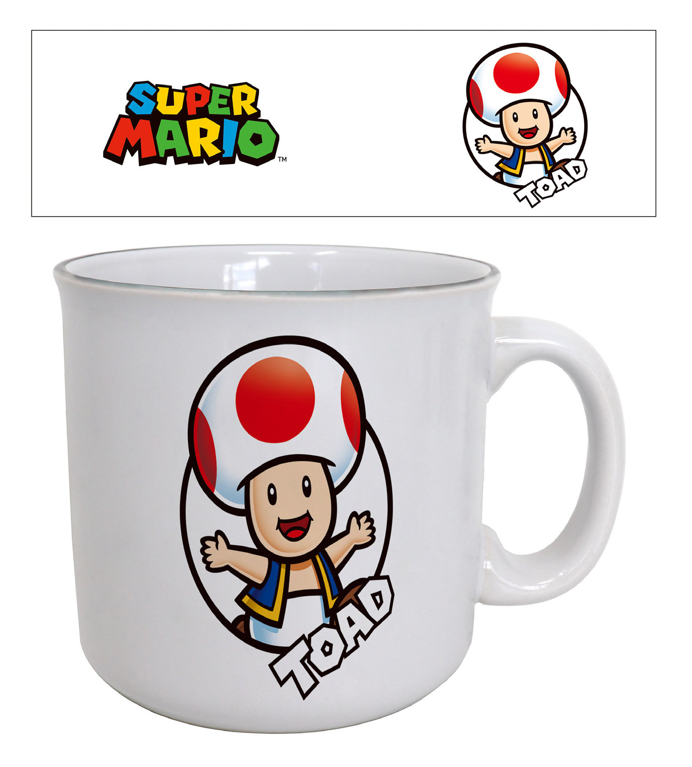 Pyramid America Super Mario - Toad-Circle Name 20oz. Camper Mug | Wayfair