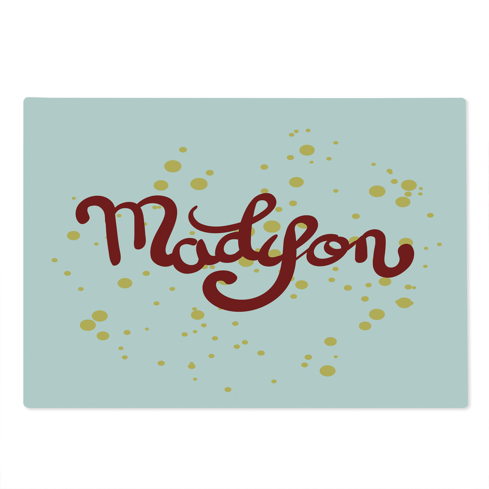 Ambesonne Madison Cutting Board Large Size Cursive Alphabet Design Ruby ...
