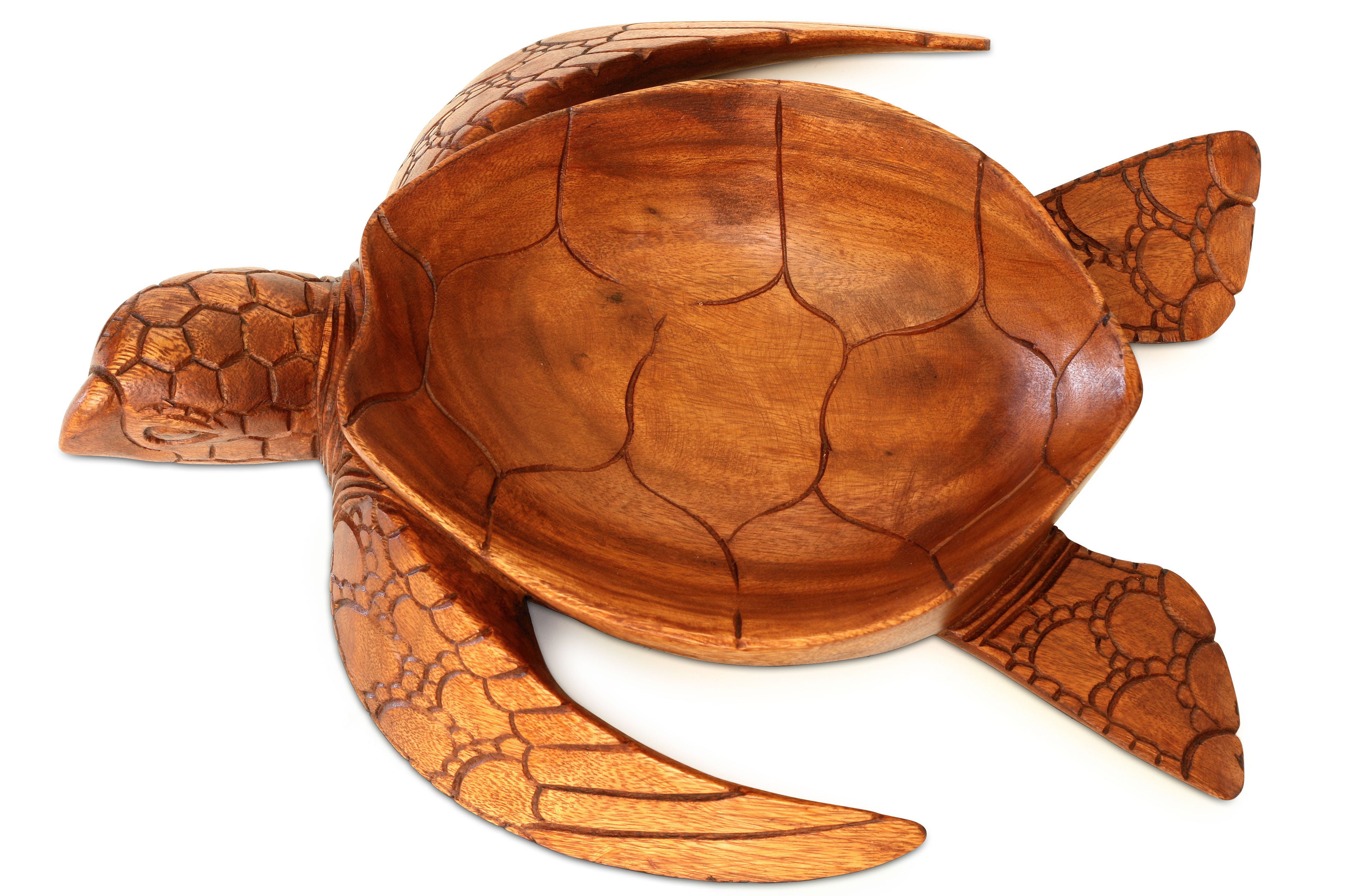Bay Isle Home™ Wooden Handmade Turtle Serving Fruit Decorative Bowl ...