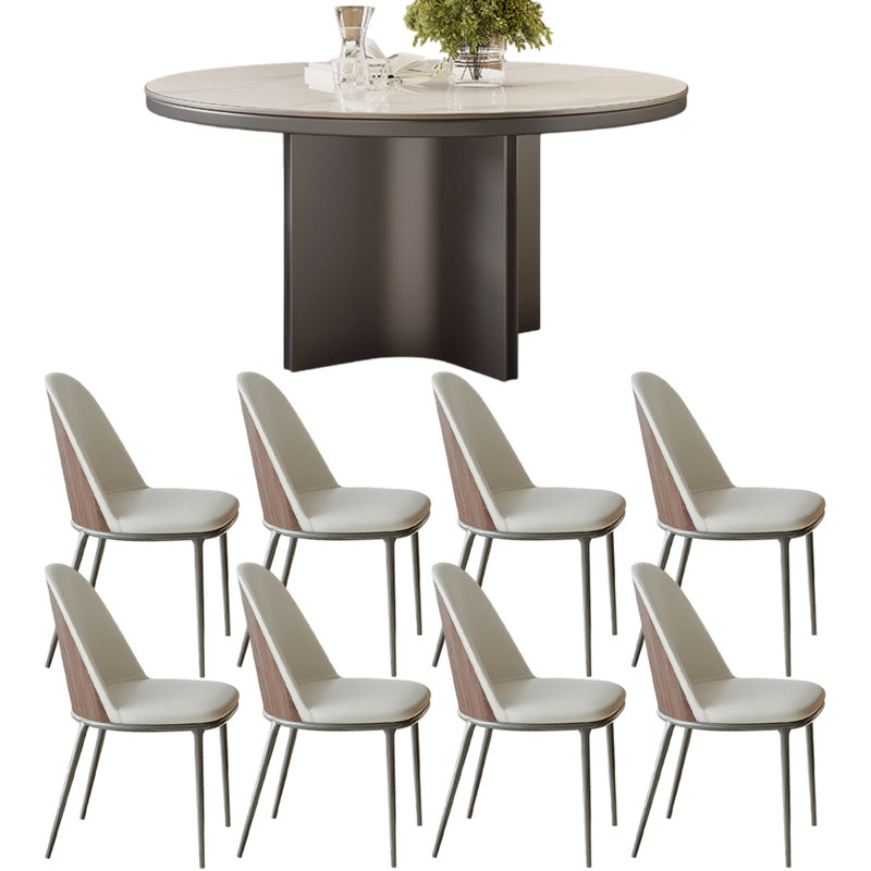 Elamer Modern light luxury simple round dining table set | Wayfair