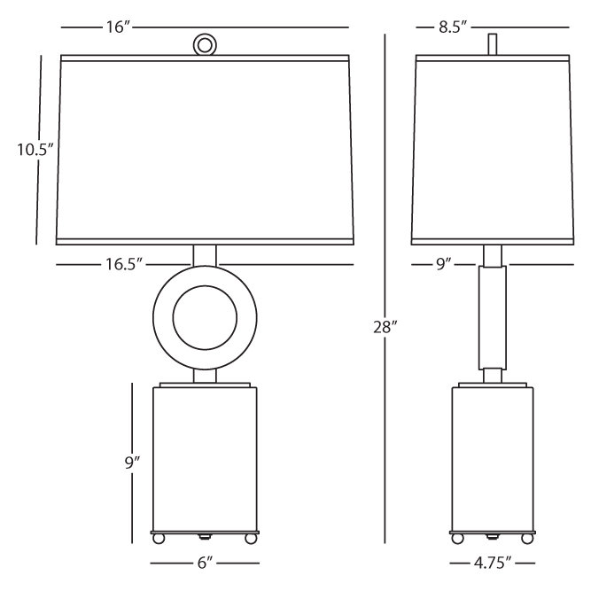 Lighting Lumens Srkashlteni Minimalist Collection Table Lamp - Timeless ...