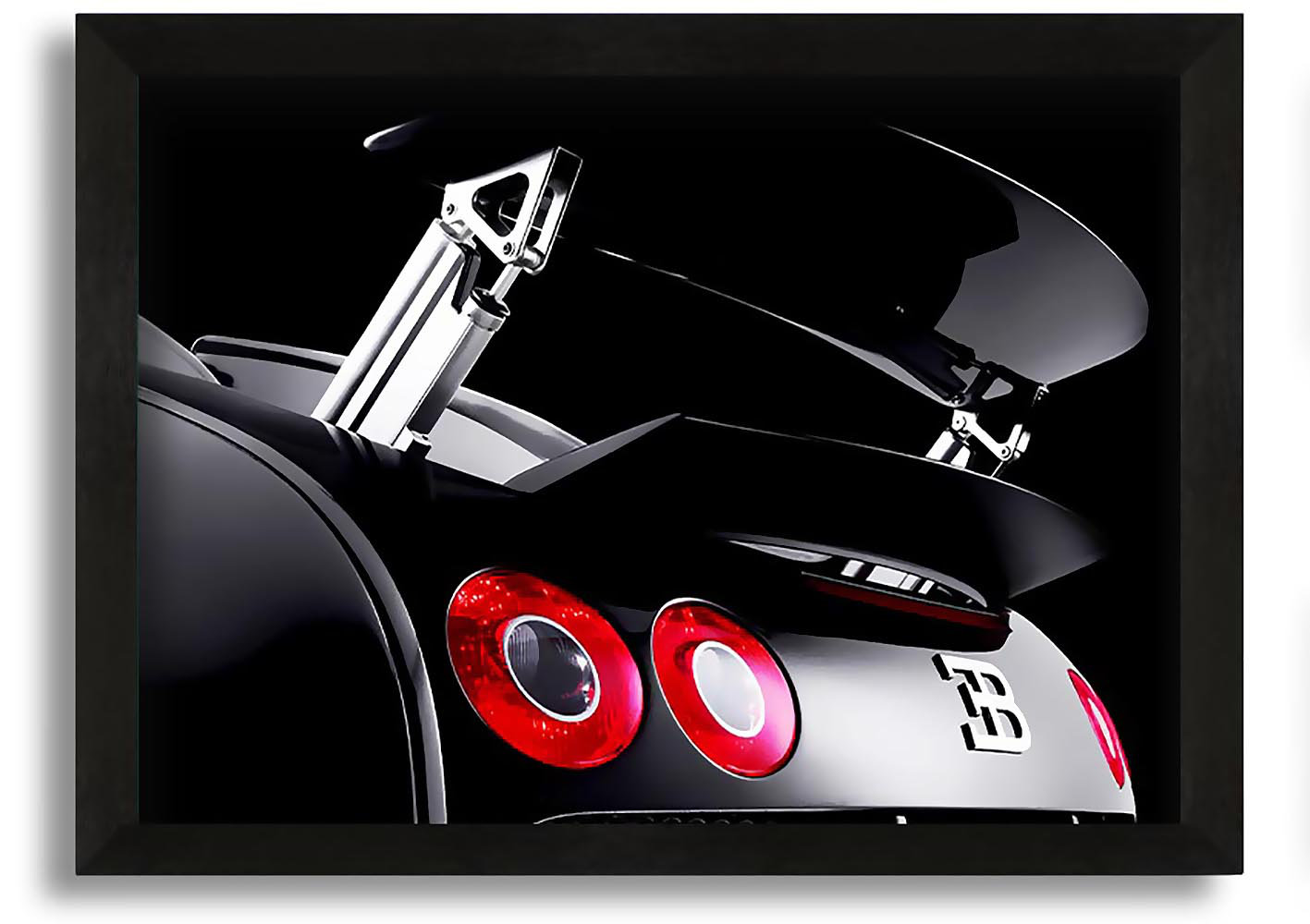ModernMoments Bugatti Veyron Rear Black - Picture Frame Photograph on ...