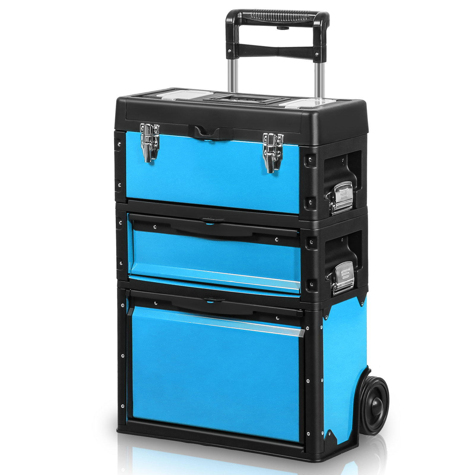 WFX Utility™ 3-In-1 Stackable Tool Chest On Wheels Portable Lockable ...