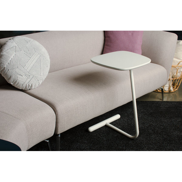 Friant System Steel Pull-up Tray Table with C Shape, Wood Tray, Steel ...