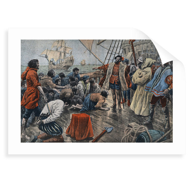 Astoria Grand Illustration Of Ferdinand De Magellan Quelling A Mutiny ...