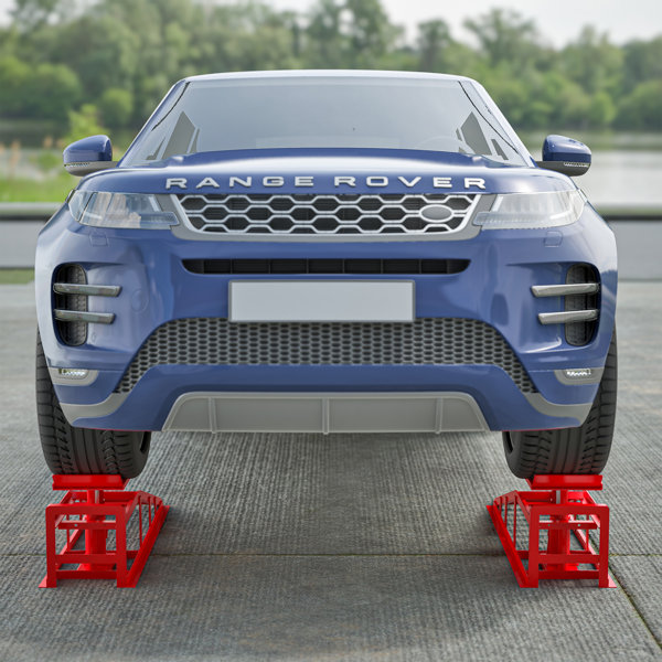nutroeno 2 Pack Hydraulic Car Ramps 5t 11000lbs Low Profile Car Lift ...