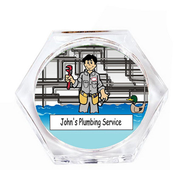 Printed Perfection Personalized Plumber - Male Drink Coaster Gift Set ...