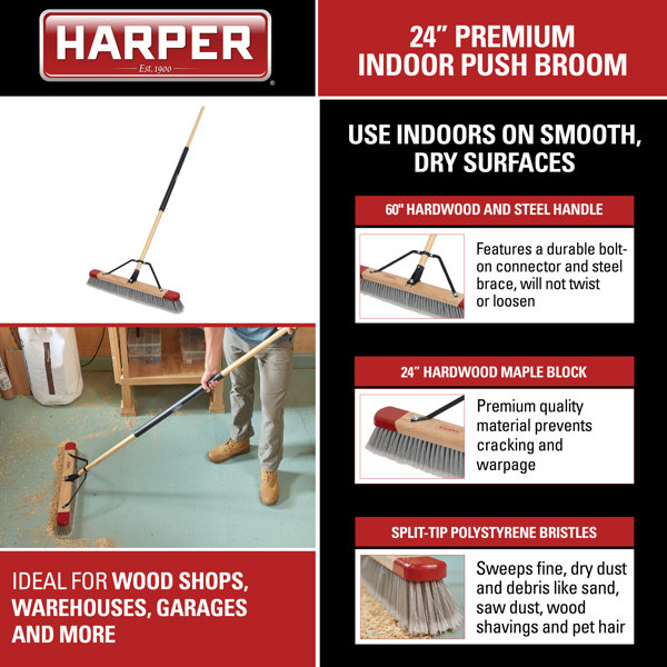 Harper Push Broom | Wayfair