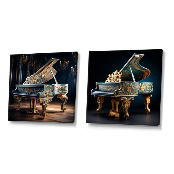 Astoria Grand Baroque Piano Brilliance - Music Piano Square Collage Set ...