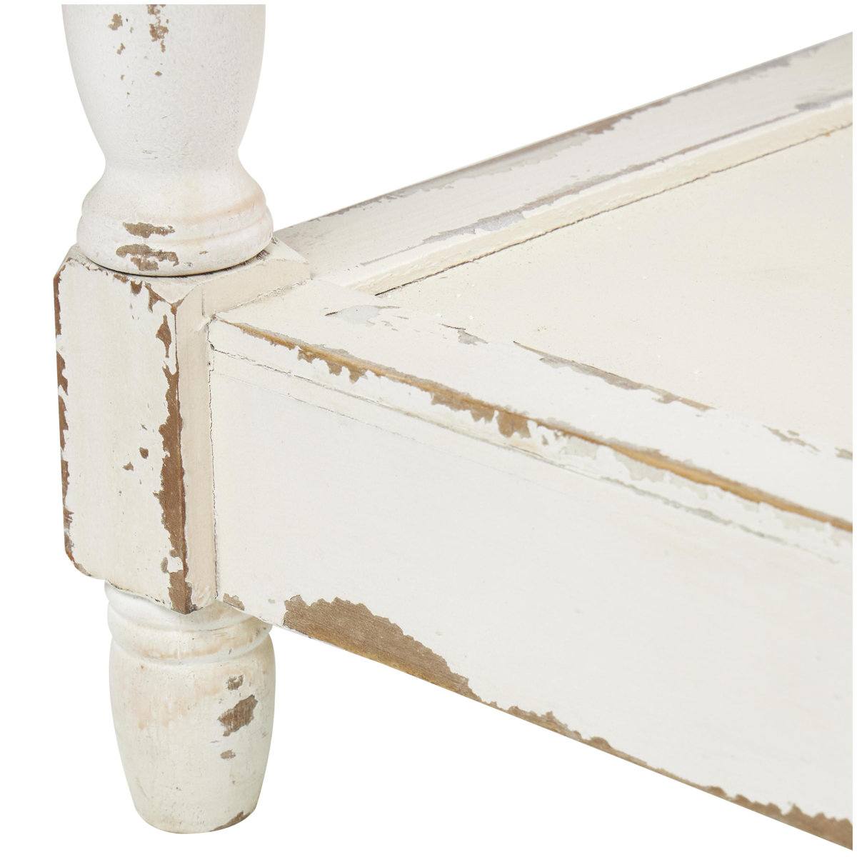 Kelly Clarkson Home Adella White Wood Distressed Open 5 Shelf Shelving ...