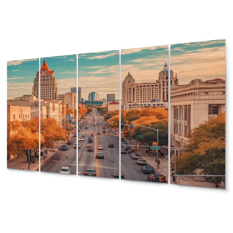 DesignArt Austin Dynamic Cityscape I - Cityscapes Metal Wall Art Living ...