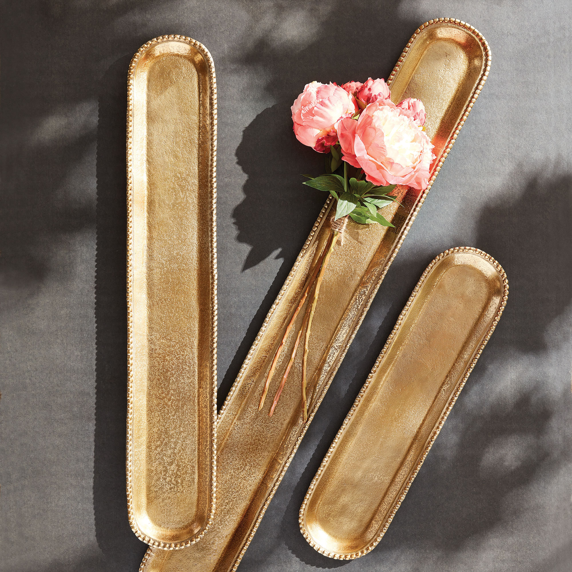 Steelside™ Callum Aluminum Tray - Set of 3 | Wayfair