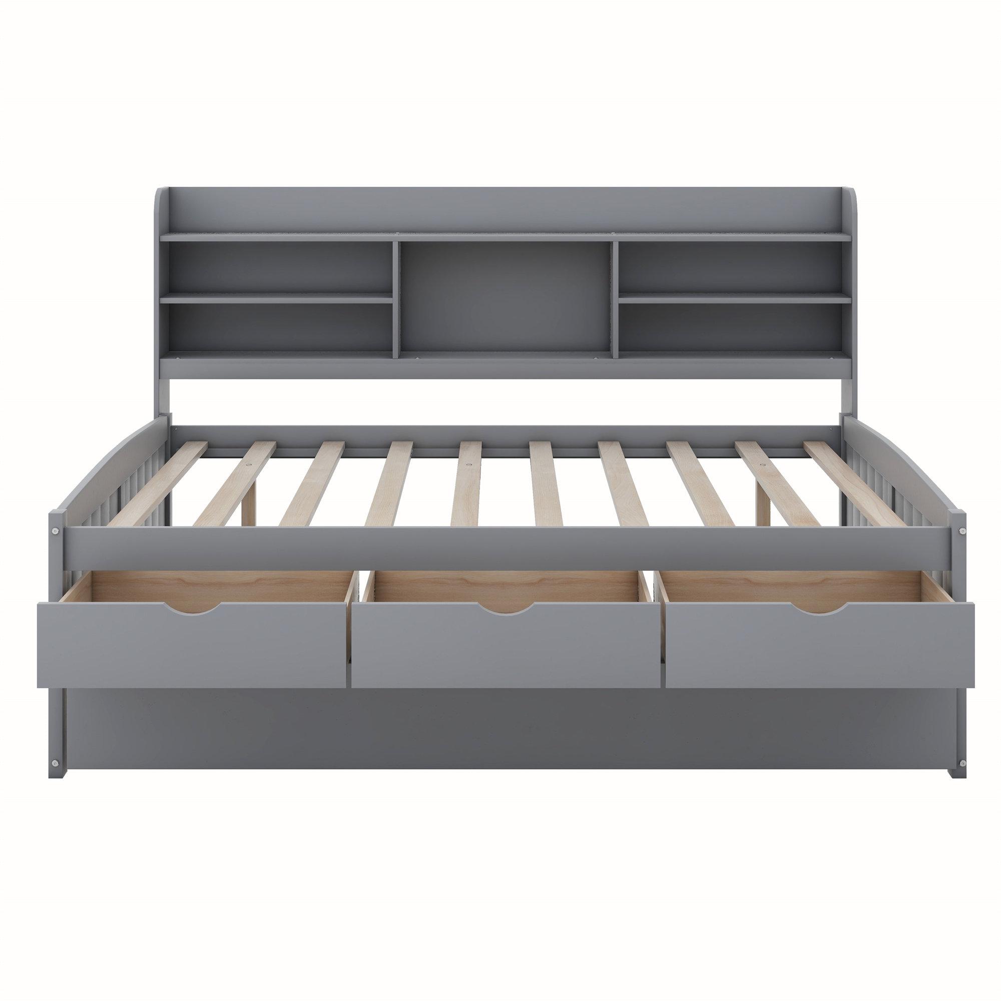 Harriet Bee Javarn Bookcase Bed | Wayfair