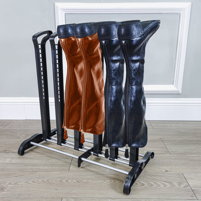 Rebrilliant 3-Pair Boots Rack Adjustable Spacing Heavy Duty Frame Black ...