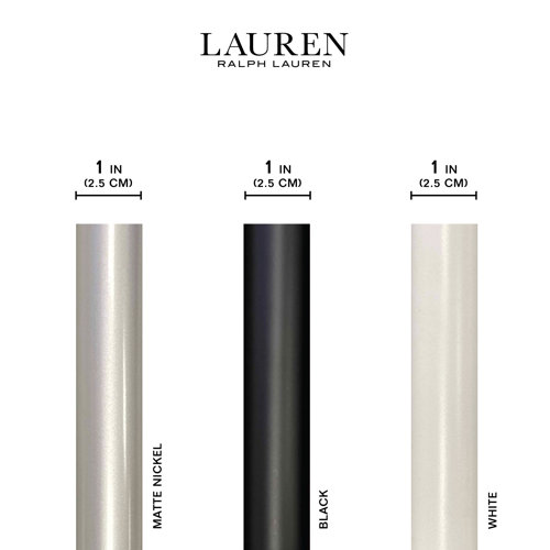 Lauren Ralph Lauren Adjustable Overall Width Single Curtain Rod ...