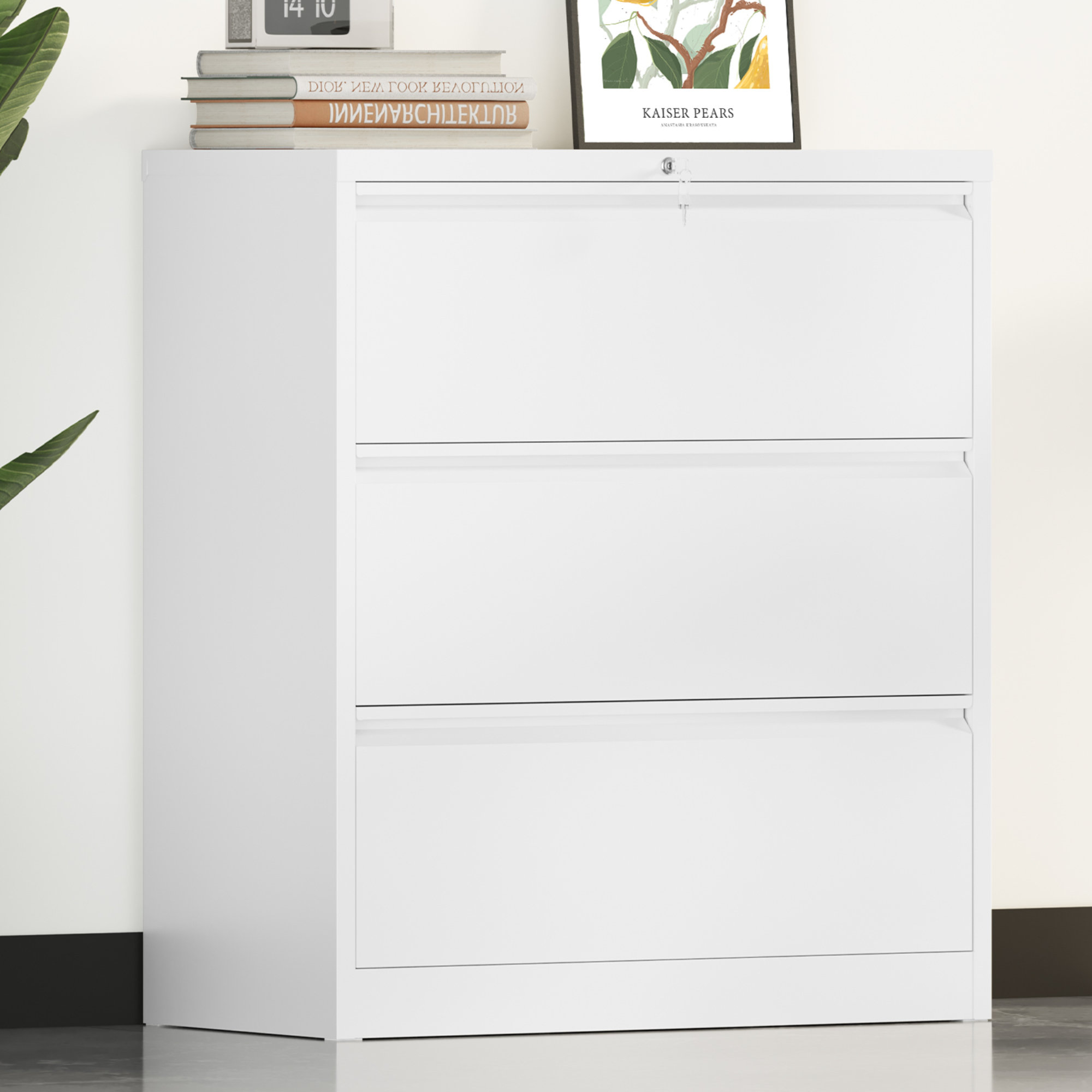 Latitude Run® Ferrier 35.58'' Wide 3 - Drawer Steel Filing Storage ...