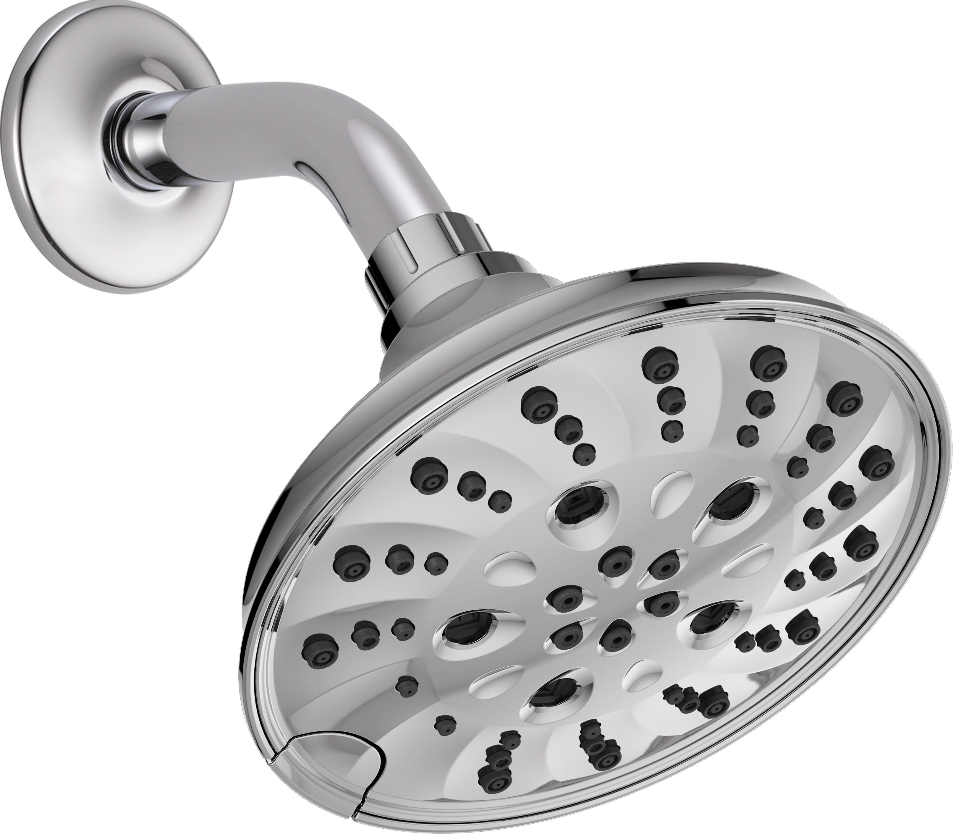 Delta Multi Function Fixed Shower Head with H2Okinetic Technology | Wayfair
