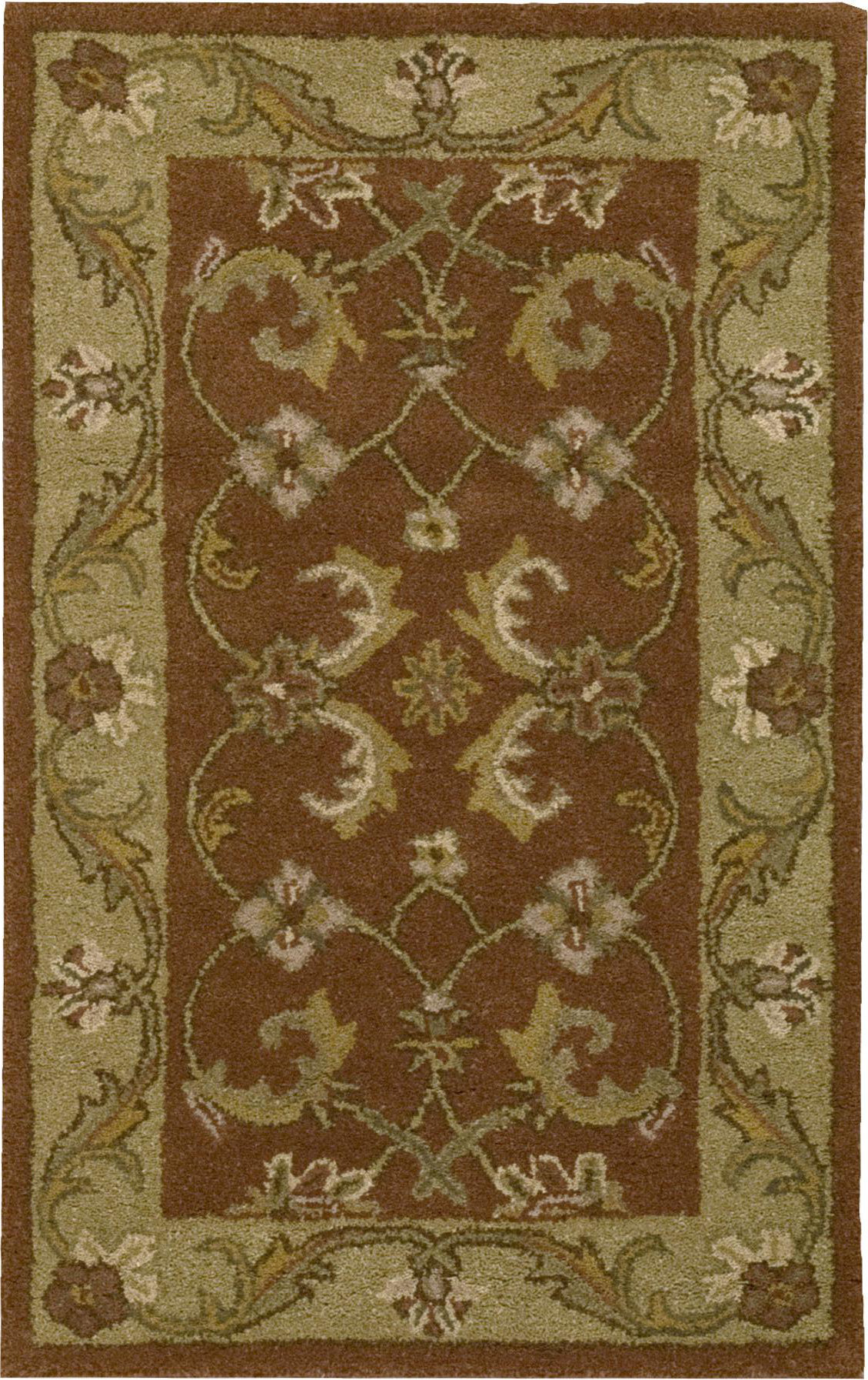 Rosalind Wheeler Barlowe Hand Tufted Wool Rust Area Rug | Wayfair