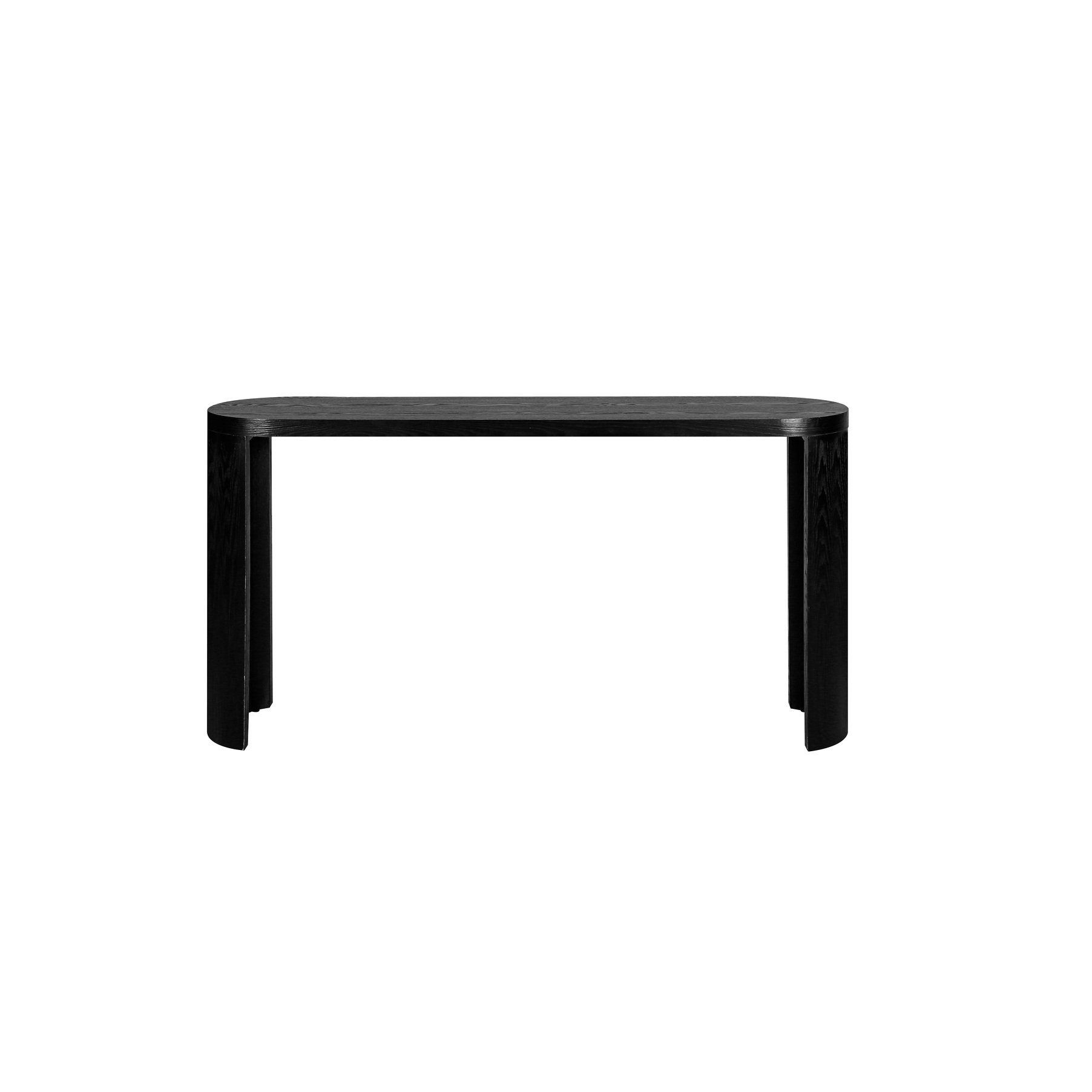 Latitude Run® 60'' Thick Console Table, Navy Blue Color, Curved Legs ...