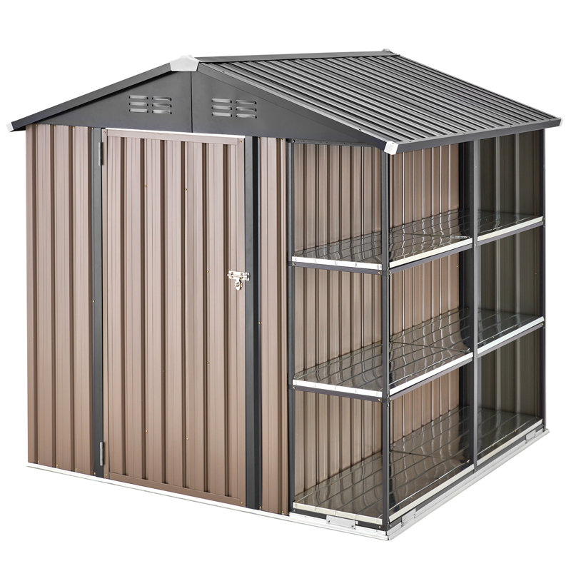 AECOJOY 6 ft. W x 6 ft. D Metal Storage Shed | Wayfair