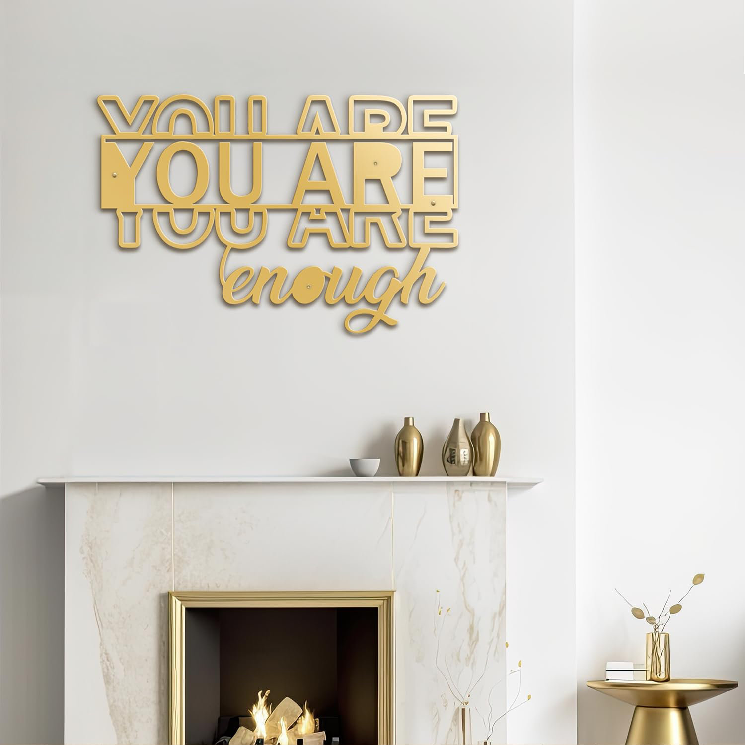 Signleader You Are Enough Reassuring Quote Modern Abstract Wall