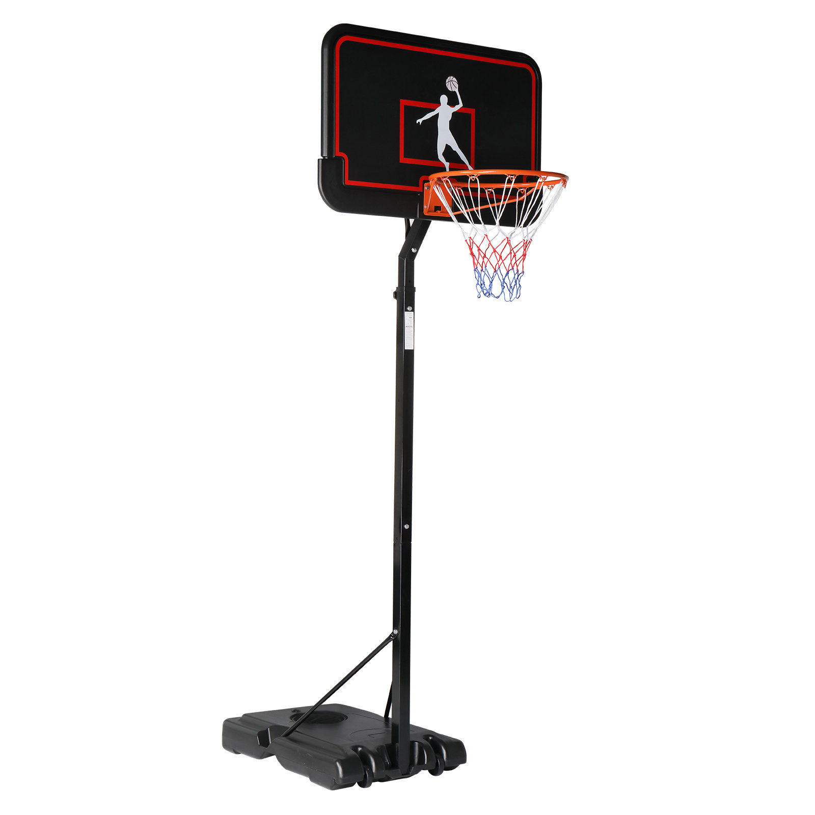 Winado Adjustable Height 5-8.5 ft Steel Portable Full-Size Basketball ...