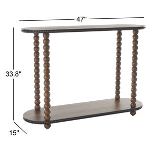 Alcott Hill® Chirillo Wood Oval Spindle 1 Shelf Brown Console Table ...