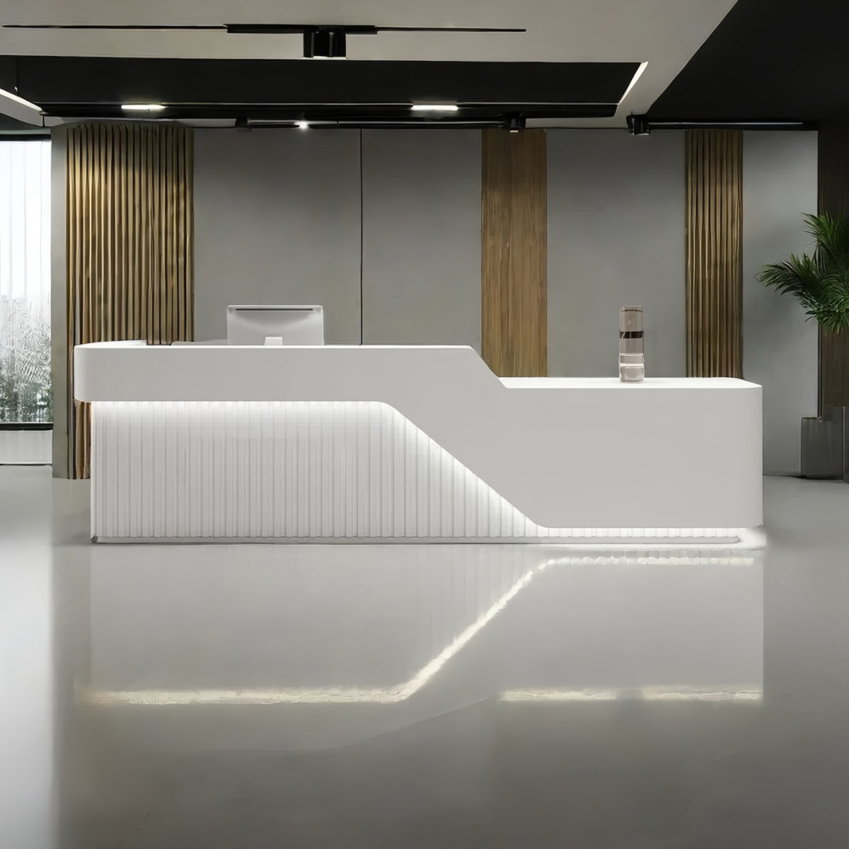 OX Art Reception Desk Rectangular Modern Front Desk, Checkout Counter ...