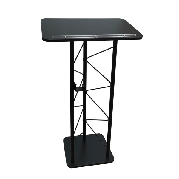 FixtureDisplays Truss Metal and Wood Podium 28" Wide Top Pulpit Lectern ...