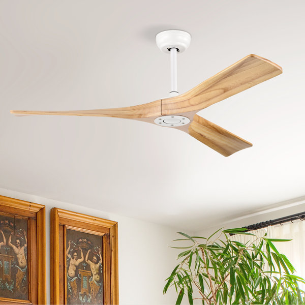 Ivy Bronx Ceiling Fan With Remote Control No Lights, Reversible DC ...