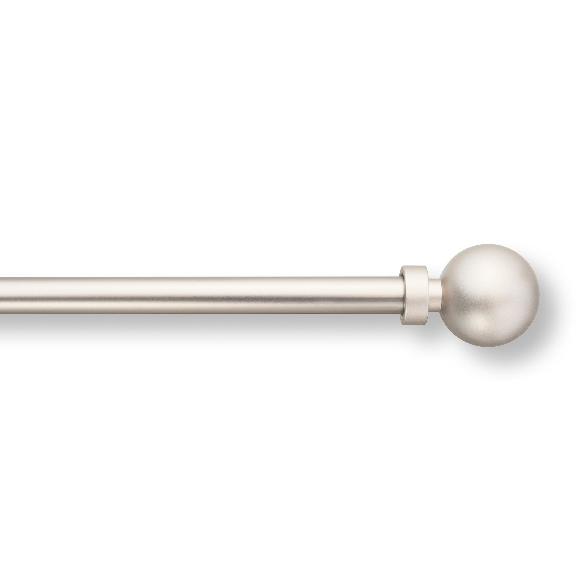 Mode Simplicity Collection Curtain Rod Set with Modern Ball Finials and ...