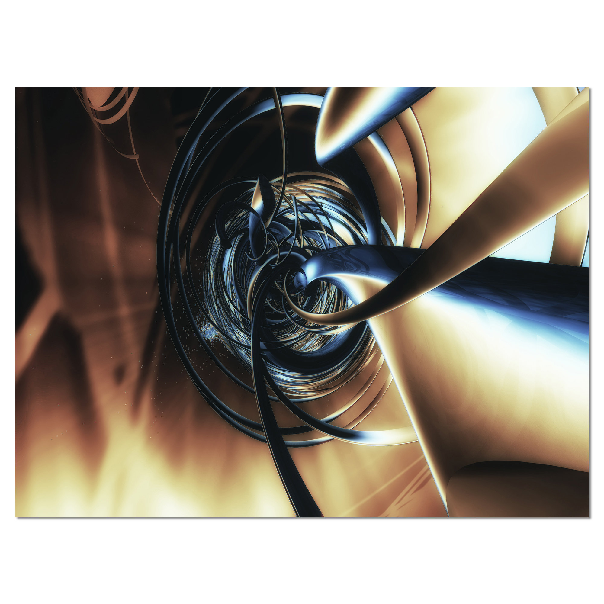 Design Art 'Fractal 3D Tangled Center' Graphic Art on Wrapped Canvas ...