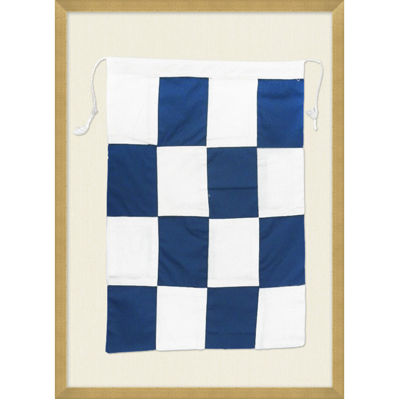 Wendover Art Group Nautical Flag N - Shadowbox Painting | Wayfair