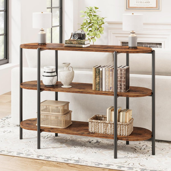 A Home 47.2 Inch 3-Tier Industrial Metal Console Table, Sofa Back Table ...