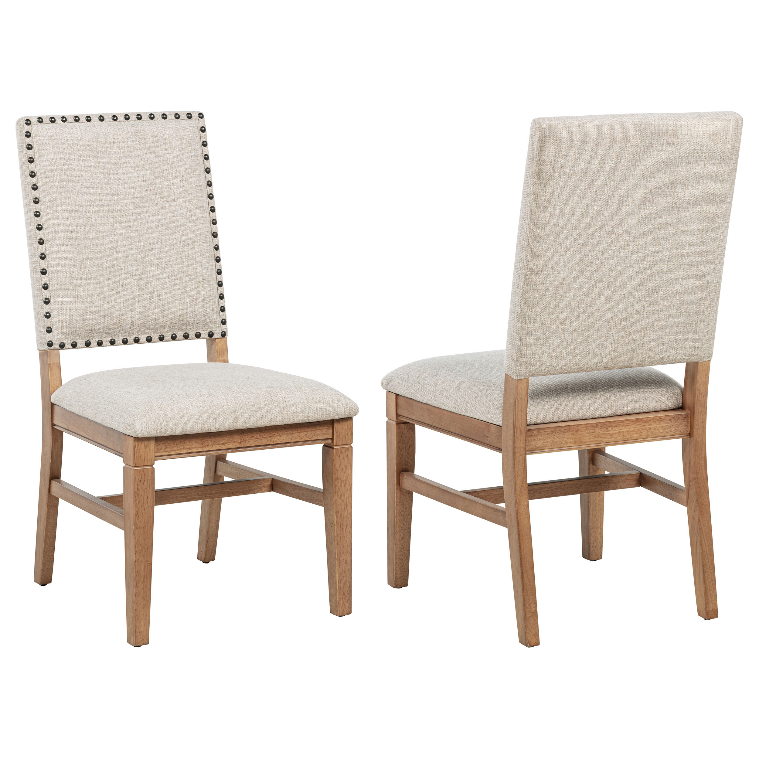 George Oliver Buckhurst Upholstered Dining Side Chair Beige (Set Of 2 ...