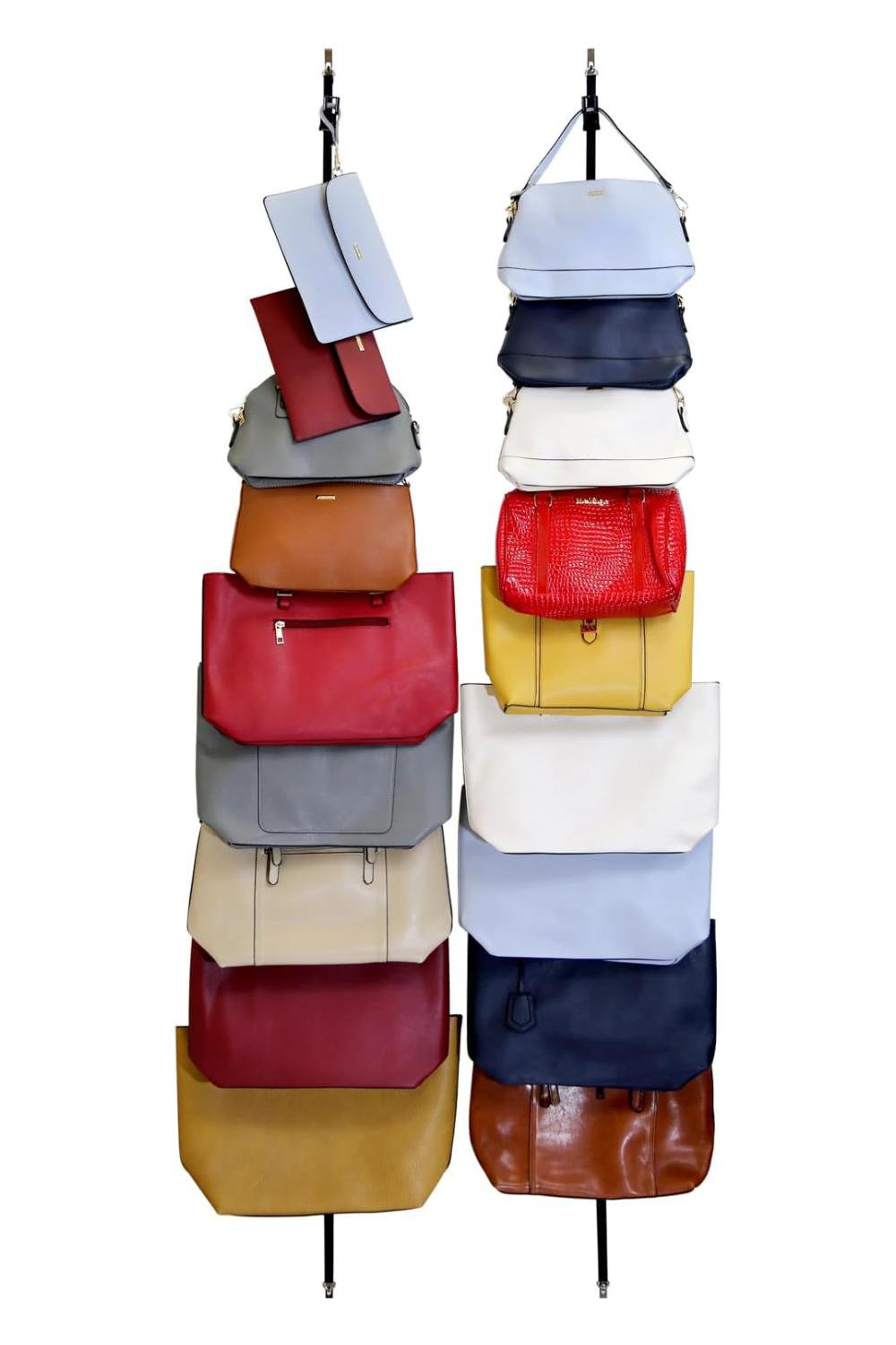 Latitude Run® Over-The-Door Handbag And Purse Organizer For 18 Handbags ...