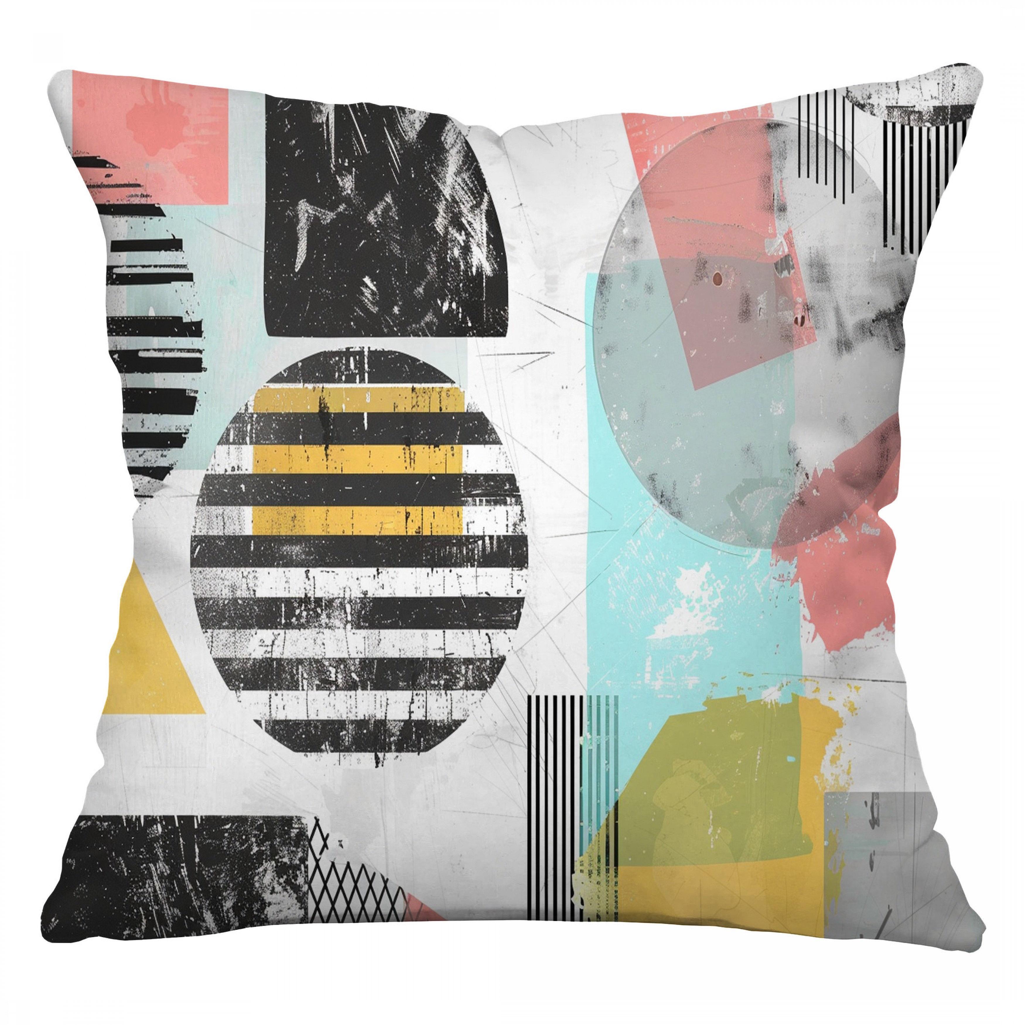 VisionDecor Geometric Forms Throw Pillow, Graphic Cotton Twill Pillows ...