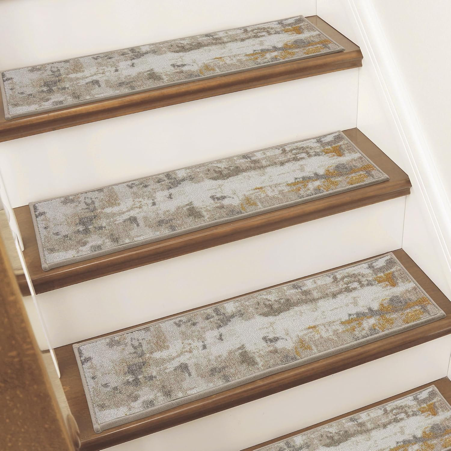 Hokku Designs 8"X30" Soft Stair Treads for Wooden Steps 15pcs | Wayfair