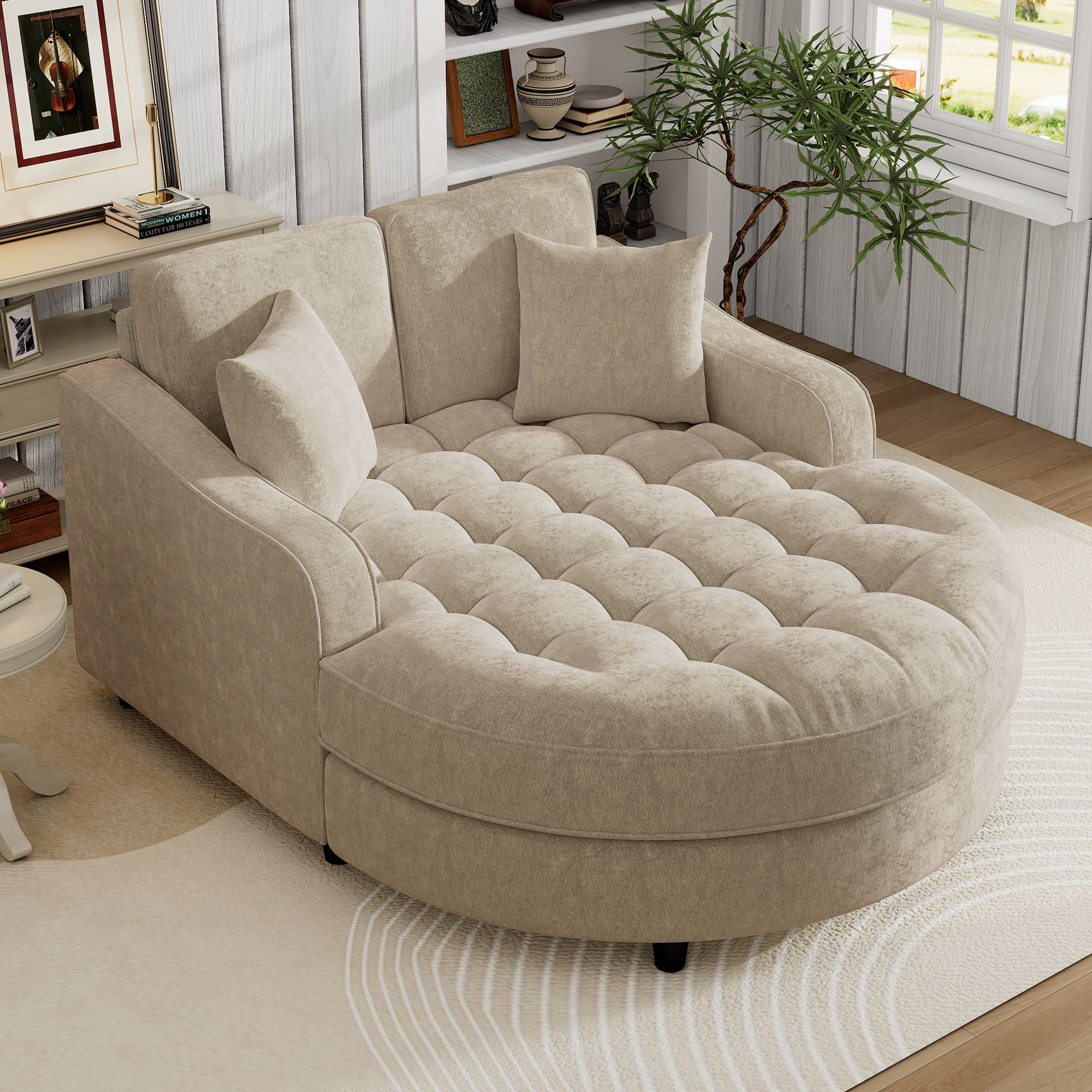 Everly Quinn Modern Tufted Upholstered Indoor Chaise Lounge Sofa ...