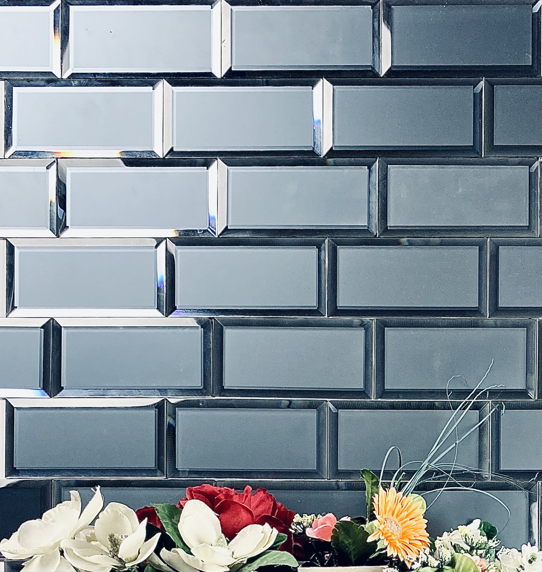 Abolos Frosted Reflections 3 in. x 6 in. Matte Glass Mirror Beveled ...