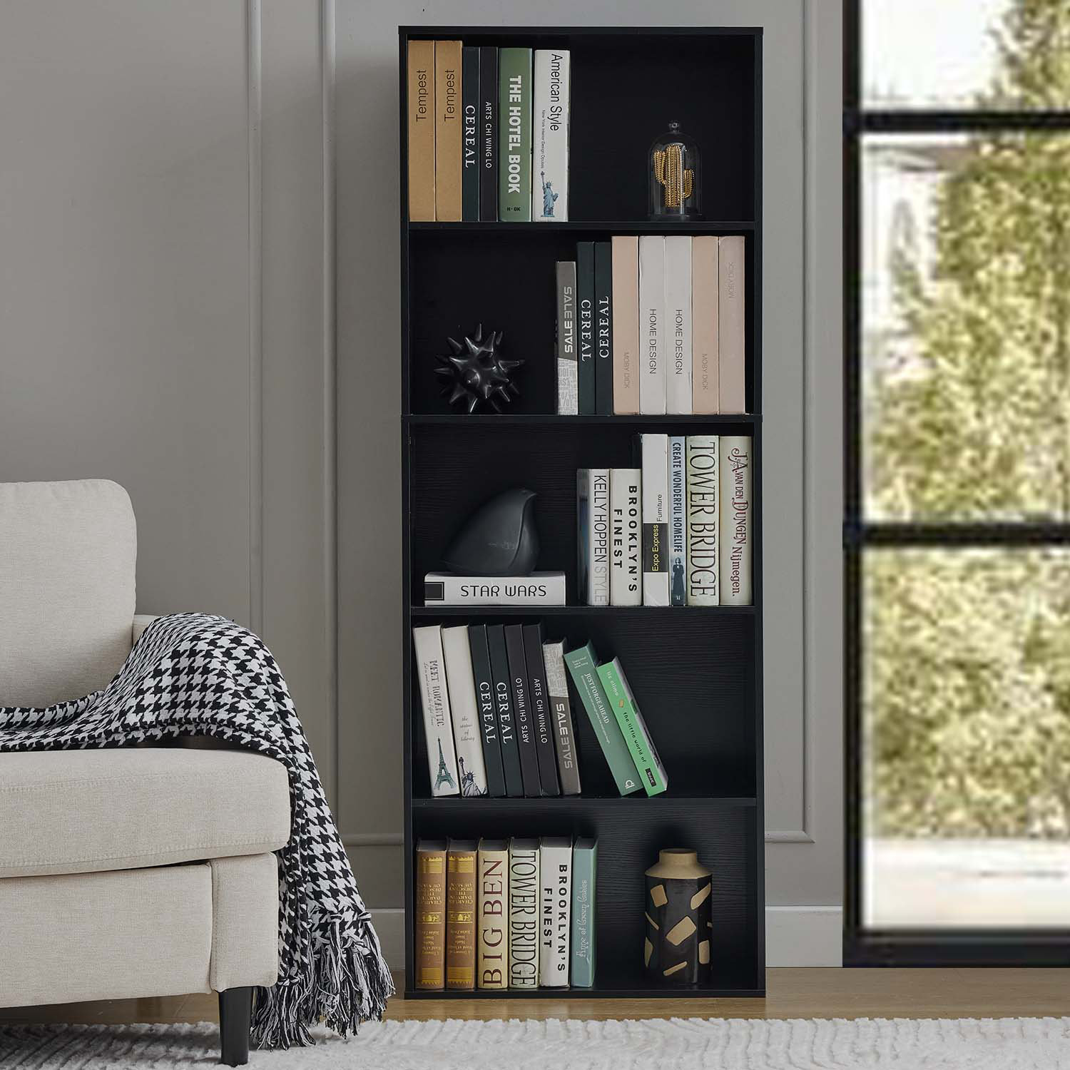 Ebern Designs 3-Tier Wooden Bookshelf - Standard Bookcase For Home ...