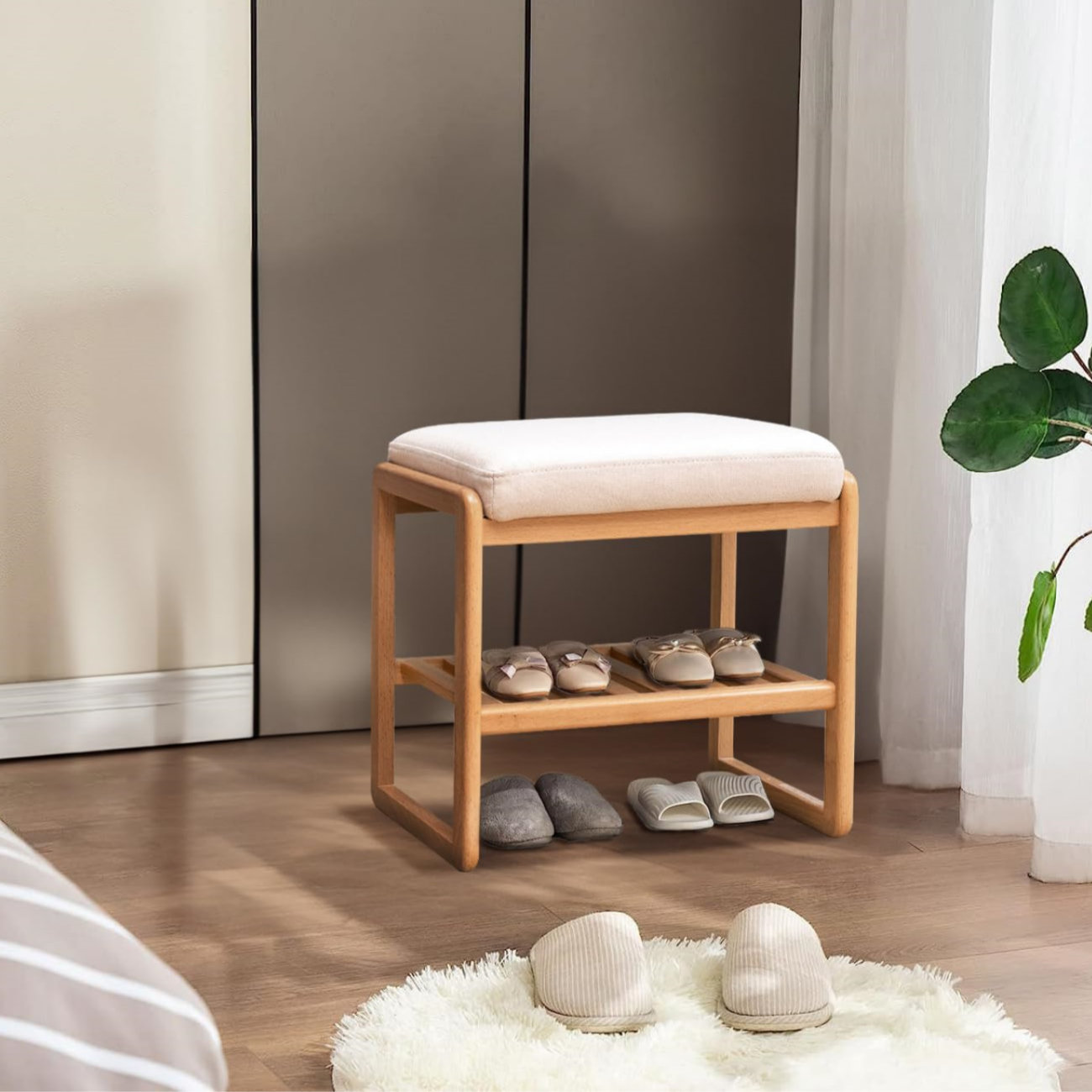 Latitude Run® Ceda Storage Bench Entry Bench Upholstered Bench Shoe
