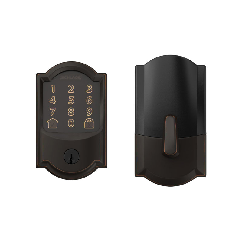 Schlage Encode Smart WiFi Deadbolt with Camelot Trim | Wayfair