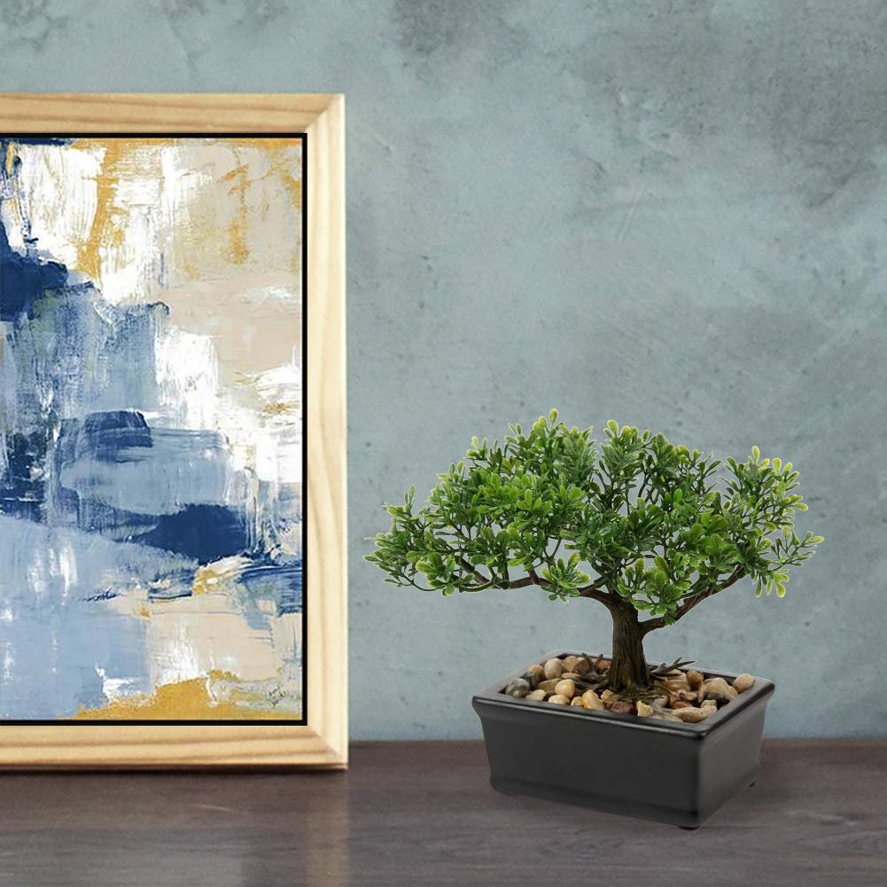 Primrue Artificial Bonsai Tree Juniper Faux Plants Indoor Small Fake ...