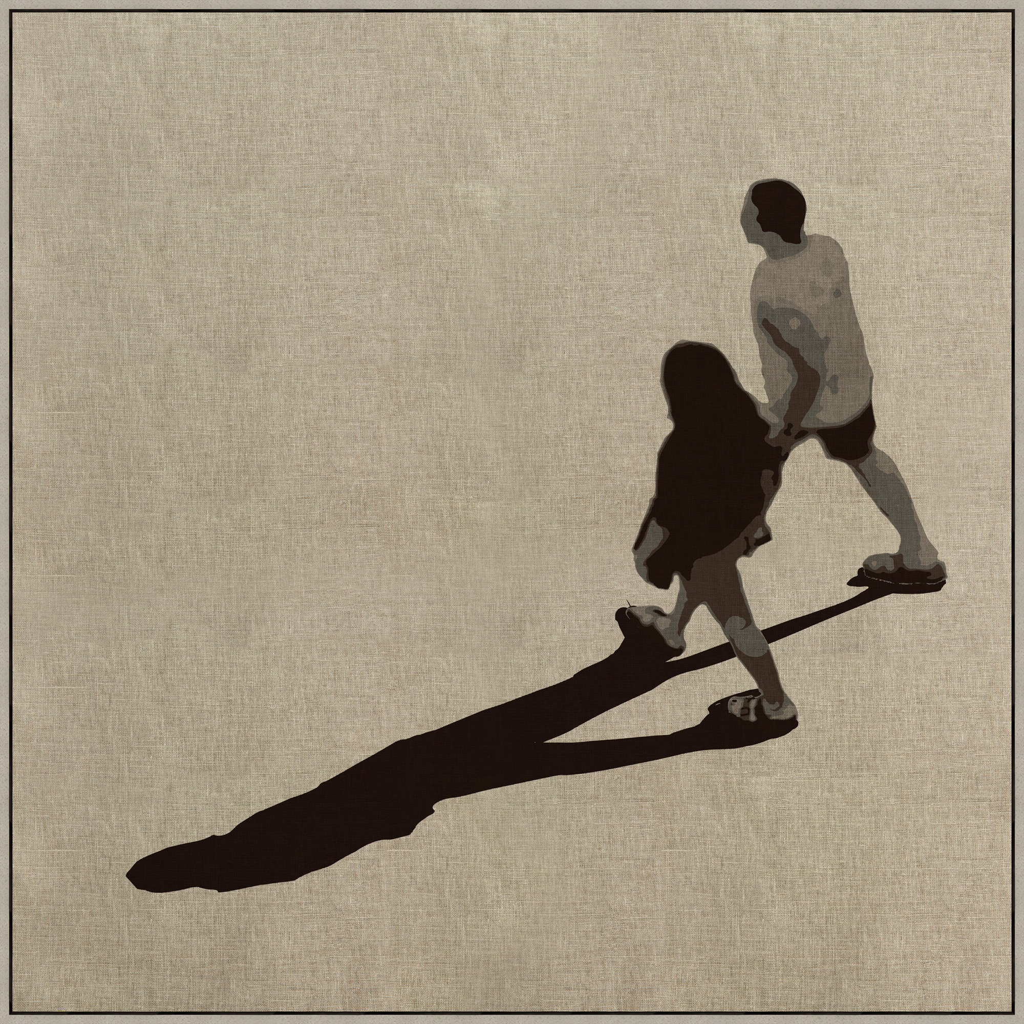 Wendover Art Group Figure Shadow 4 by Thom Filicia - Floater Frame ...