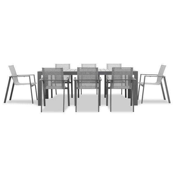 Benston 86.5'' Rectangular 8 - Person Outdoor Dining Set | AllModern