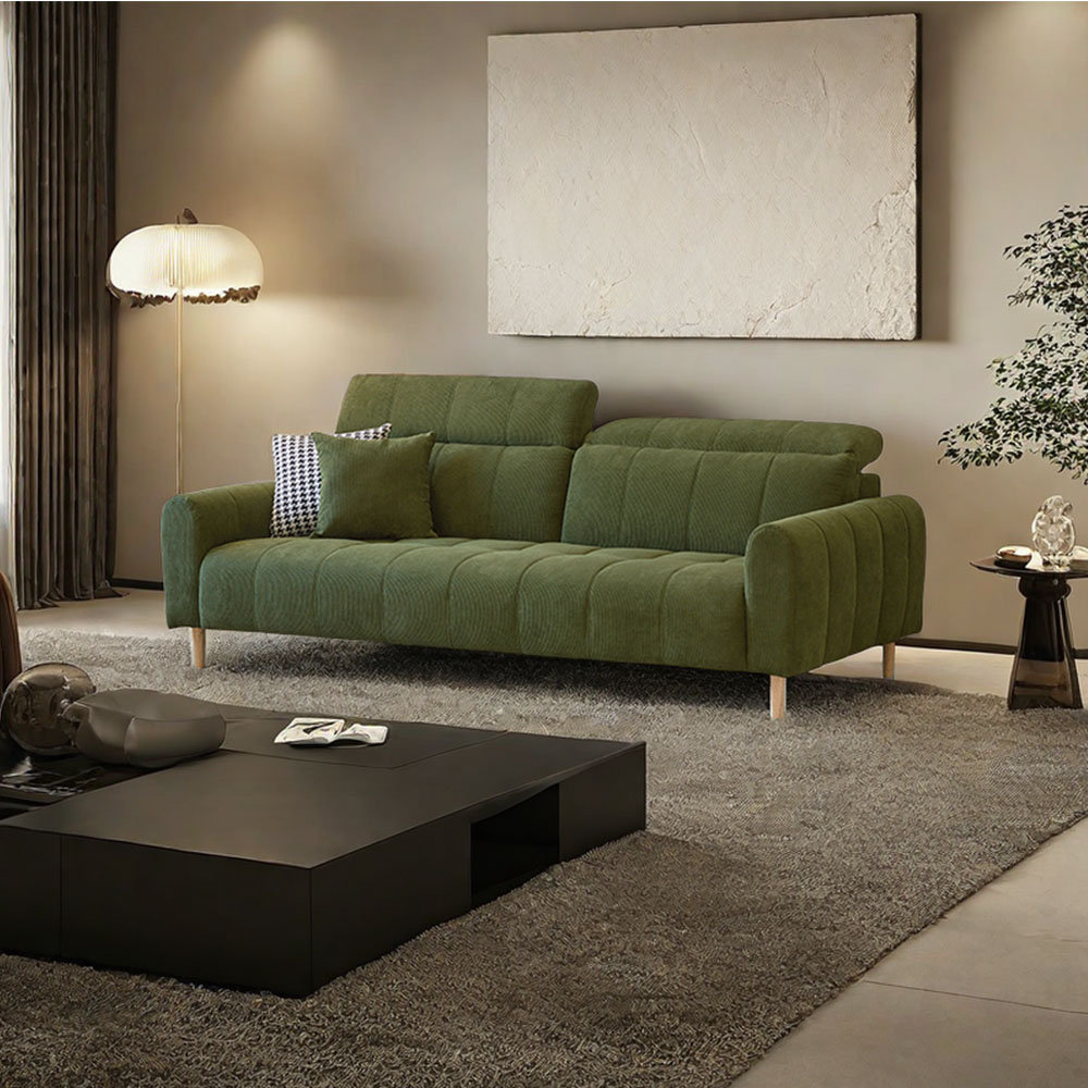 Lifton Cream-style Adjustable Three-person Sofa 82.68'' Sofa | Wayfair