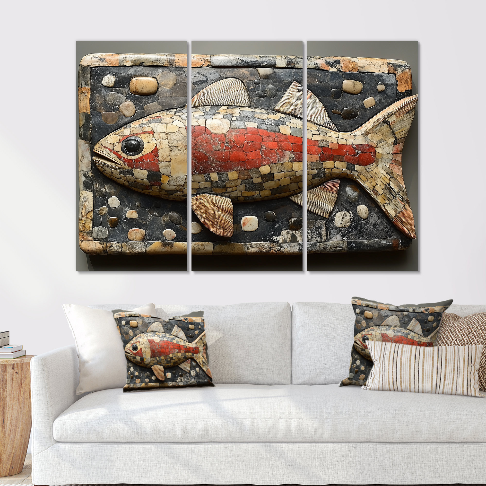 Beachcrest Home™ Canadian Inuit Art Fish In Red And Black Tones ...