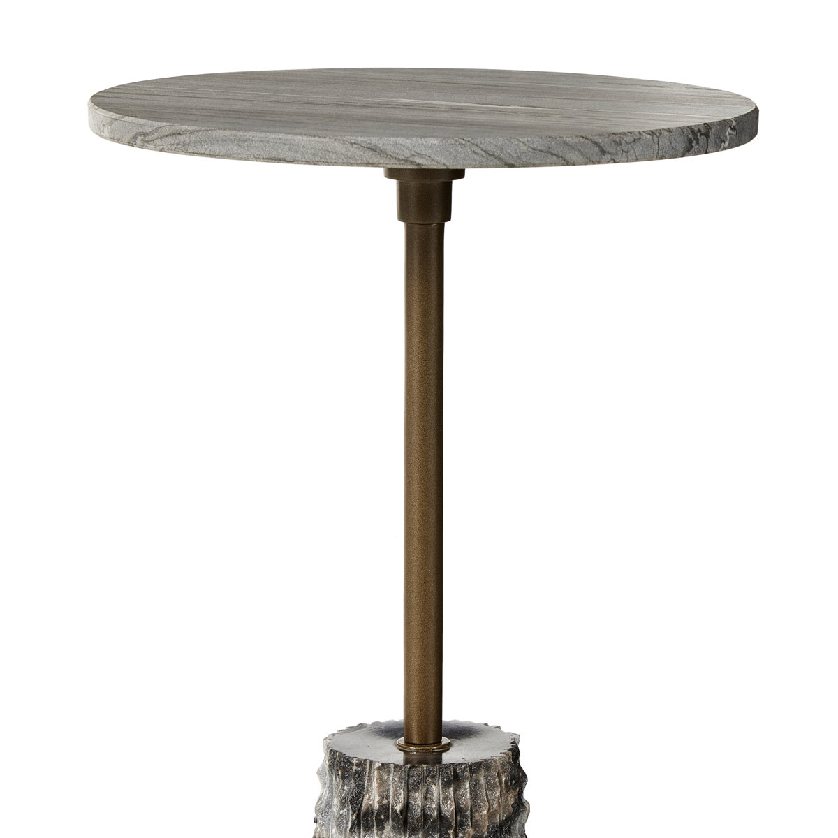 Four Hands Raven End Table-Ribbed Ebony Marble & Reviews | Perigold