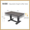 Latitude Run® Adjustable Height 55" X 31" Outdoor Dining Table | Wayfair